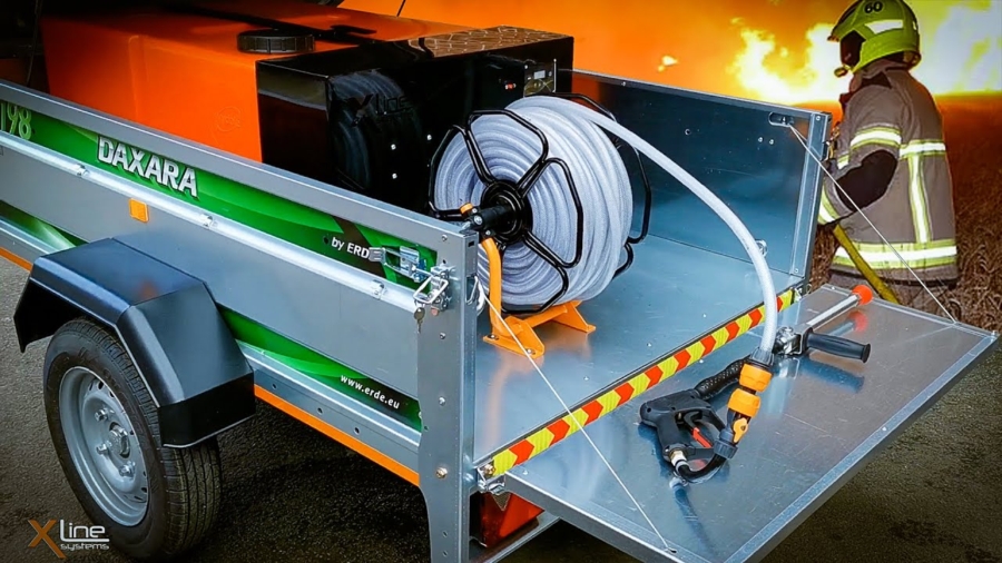 Off Grid Fire Fighting Trailer - 350ltr Water Bowser/Tank - Designed ...