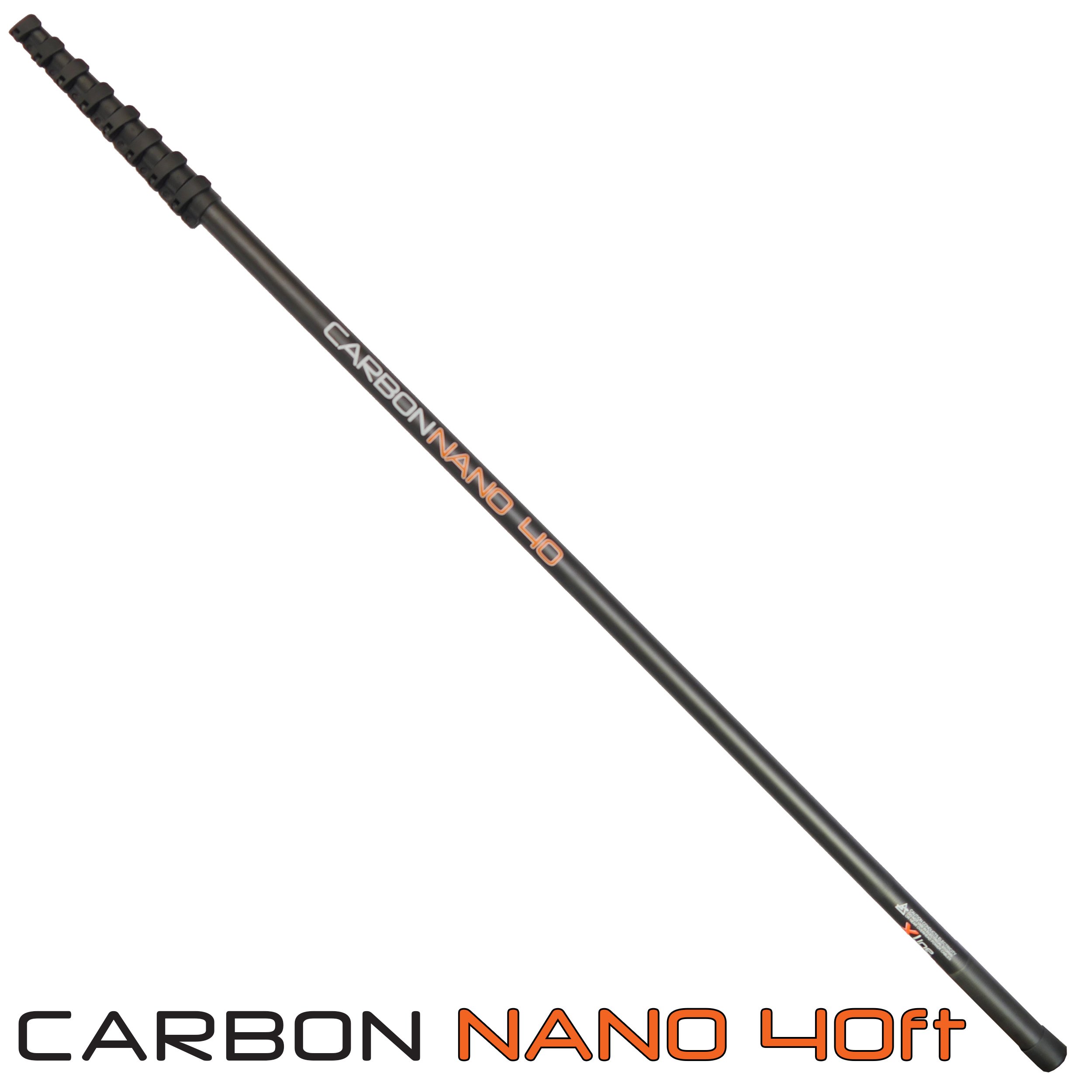 Carbon Nano 40 Foot (Super Hi-Mod) Water Fed Pole | Xline Systems