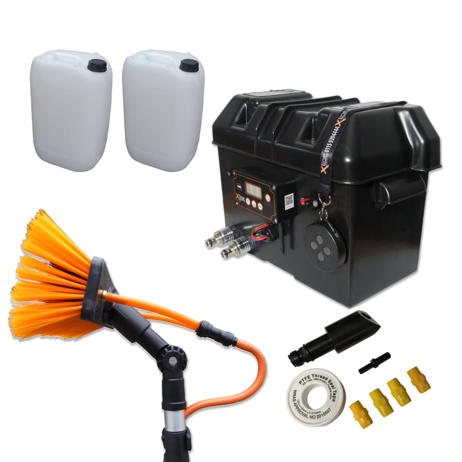 Soft Washing Chemical Sprayer Pump Box + 18ft Pole Bundle | Xline Systems
