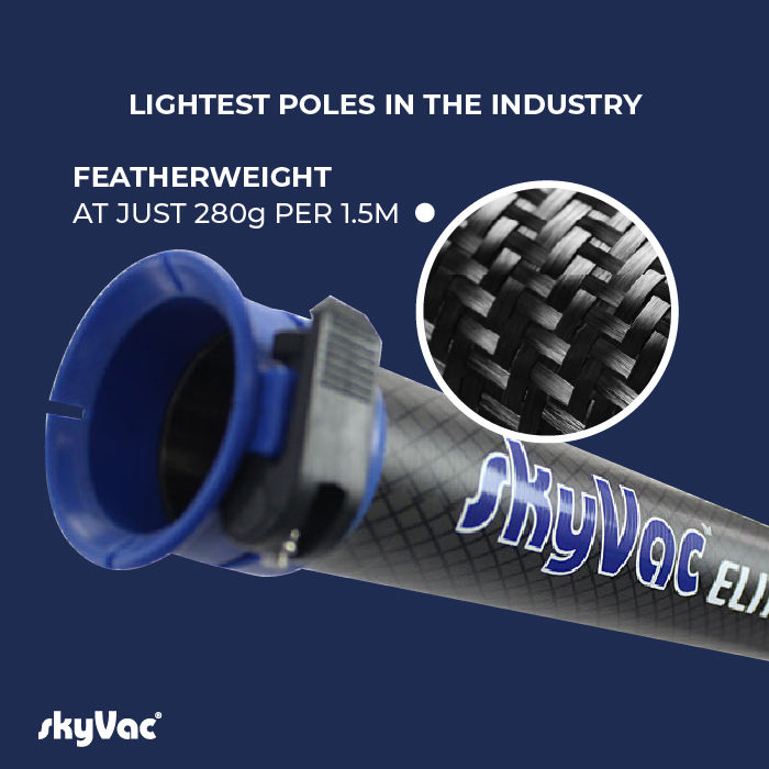 skyVac® Elite Pole Set with Hose, Neck & End Tools - 4x Pole Package ...