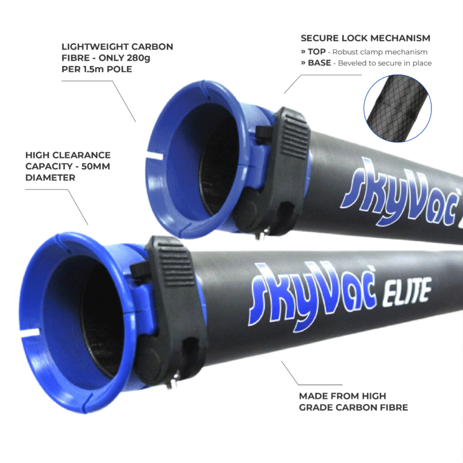 skyVac® Elite Pole Set with Hose, Neck & End Tools - 4x Pole Package ...