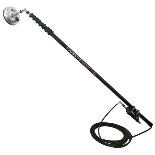 7m Telescopic Carbon High Pressure Pole + 8" Stainless Surface Cleaner ...
