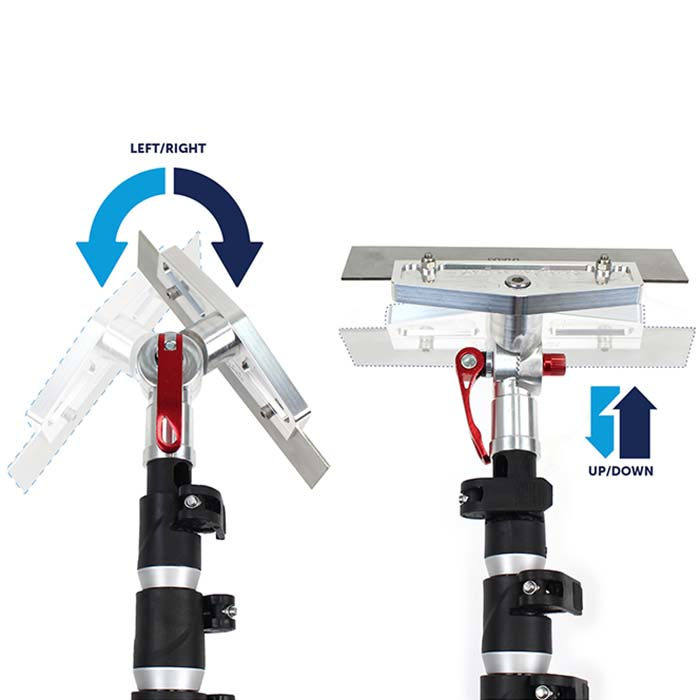 30ft Carbon Roof Scraping Pole + 11x Blades + Carry Bag | Xline Systems